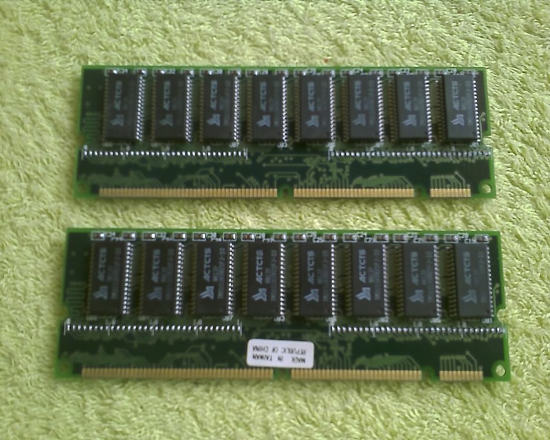 一見、EDOに見えますが・・・コレでもSDRAMです。 - ACTCTS PC66 256MB SDRAM DIMMのレビュー | ジグソー ...