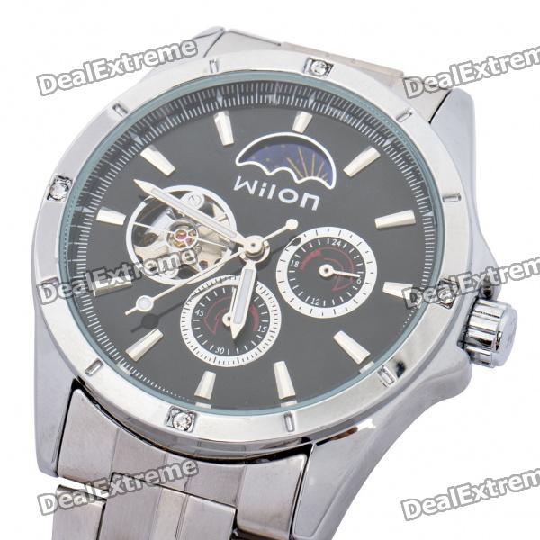 聞いたこともないメーカーです。 - Wilon Automatic Mechanical Wrist Watch - Silver ...