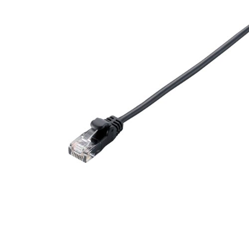 引き回しが楽な、ELECOM LANケーブル CAT6準拠 Gigabit 極細 5m - ELECOM LANケーブル CAT6準拠 Gigabit 極細 5m ブラック ...