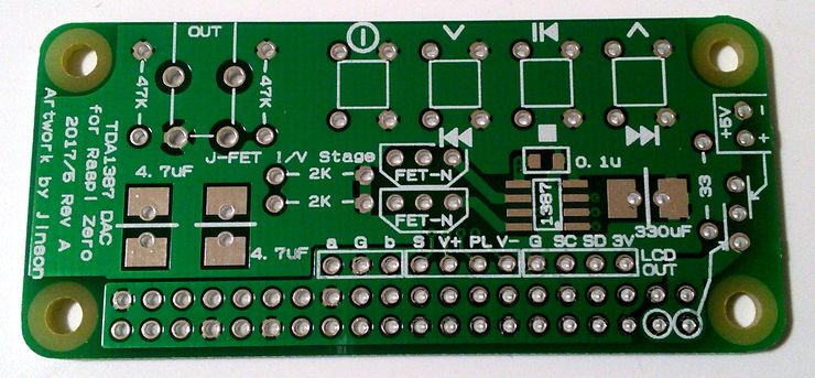Raspberry Pi ZeroサイズのTDA1387 DAC基板です（キットで販売中） - TDA1387 DAC for ...