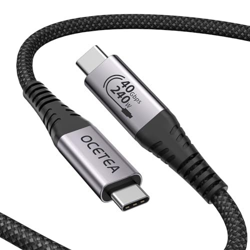 万能USBケーブル - Ocetea USB4 ケーブル 240W 超急速充電 USB C to USB C ケーブル 40Gbps タイプC to C ケーブル USB-IF認証 ...